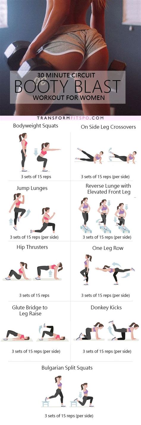 30 Minute Exercises To Make Your Bum Bigger Workouts For Women