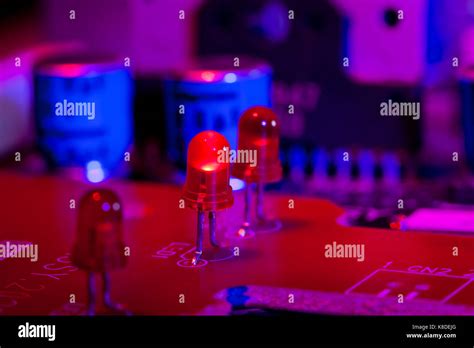 Led Light Bulb On Circuit Board Stock Photo Alamy