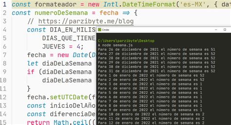 Número de semana con JavaScript Parzibyte s blog