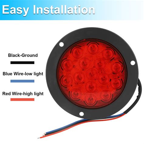 4 Inch Red Led Round Trailer Tail Lights 4 Led Trailer