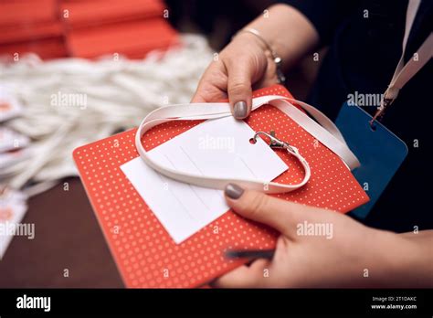 Process Of Checking In On Conference Congress Forum Event Registration Desk Table Visitors And