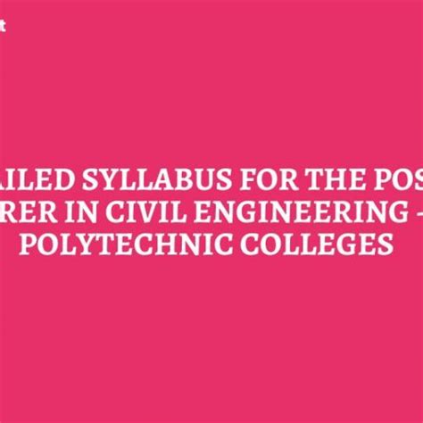 lecturer syllabus