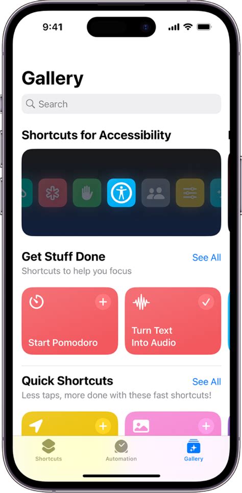 Discover shortcuts in the Gallery on iPhone or iPad - Apple Support