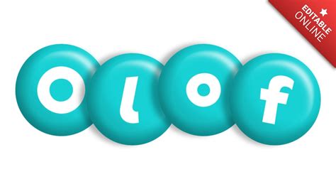 Olof Stylish On Turquoise Blue Candy Text Effect Generator