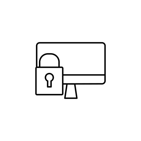 Computer Lock Screen Vector Icon Illustration Vector Art At Vecteezy