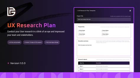 🥤 Ux Research Plan Template Figma