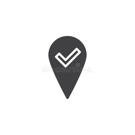 Check Map Pointer Navigator Icon Vector Stock Vector Illustration Of Flat Solid