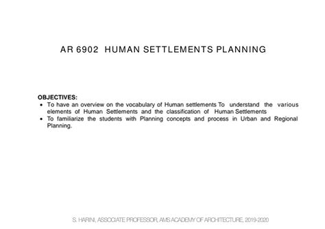 Hsp Notes Harini A R 6 9 0 2 H U M A N Set T L Em En T S Pl A N N I N