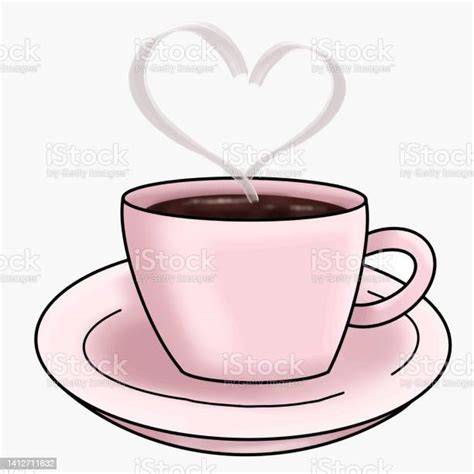 차 한 잔 커피 한 잔의 그림 하트가있는 보호 스타일 귀여운 뜨거운 음료 클립 아트 차 뜨거운 음료에 대한 스톡 벡터 아트 및 기타 이미지 차 뜨거운 음료 하트 모양