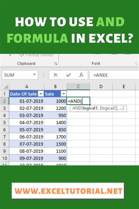 How To Use And Formula In Excel Excel Tutorials Excel For Beginners