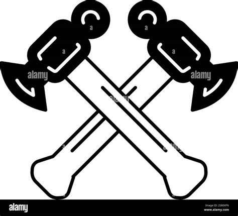 Two Hammers Are Crossed Over Each Other Stock Vector Image Art Alamy
