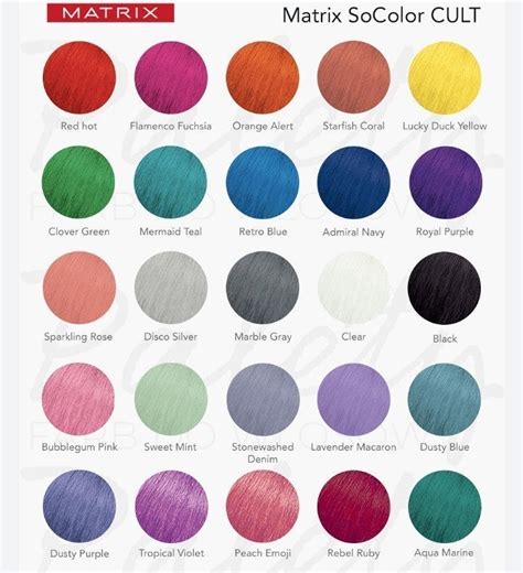Matrix Color Chart