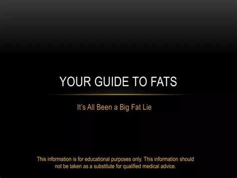 PPT Your Guide To Fats PowerPoint Presentation Free Download ID