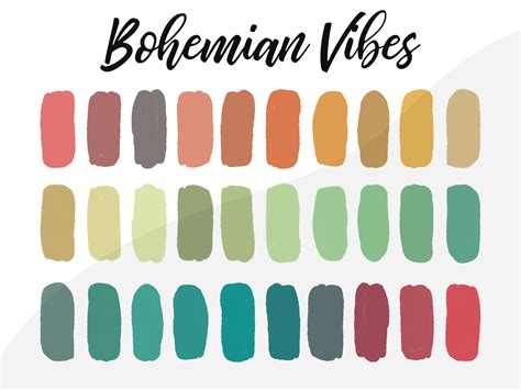 Bohemian Vibes Procreate Color Palette Graphic By Foralfy Creative Fabrica