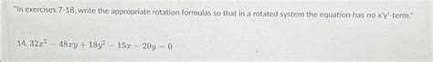 Solved In Exercises Write The Appropriate Rotation Chegg