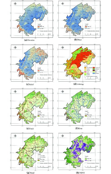Distributions Of Factors Selected For Landslide Susceptibility