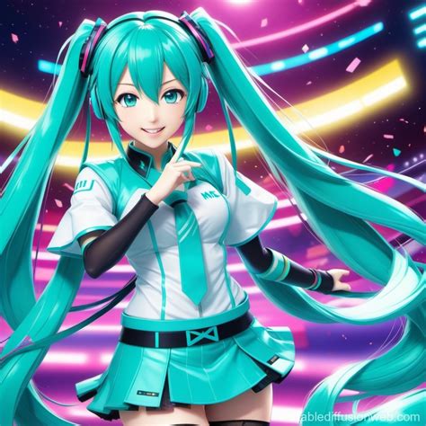 Hatsune Miku Performance Stable Diffusion Online