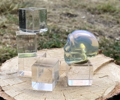 Juego de 5 bases de acrílico 20 x 20 x 18 mm MERCADILLO DE ROCAS COM