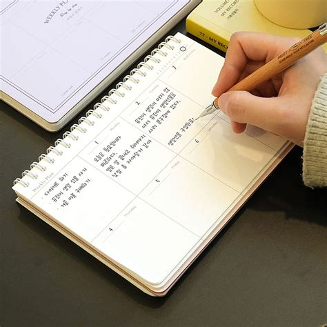 4권세트 위클리 플래너 만년 형 스케줄러 책상 주간 계획표 투두리스트 체크리스트 에이블리