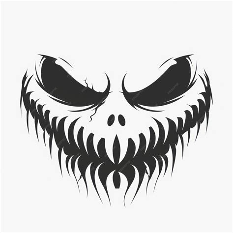 Premium Photo Horror And Scary Face Halloween Drawing Sketch White