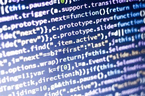 Abstract Web Developer Background Blue Laptop Screen With Php Code Stock Image Image Of