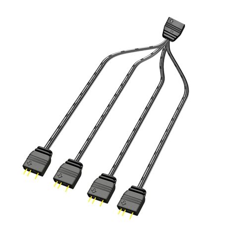 5v Argb 3 Pin Led Sync Cable 1 To 4 Splitter For Argb Series Hub Cord 33cm 13in