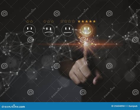 Customer Review Satisfaction Feedback Survey Concept User Give Rating