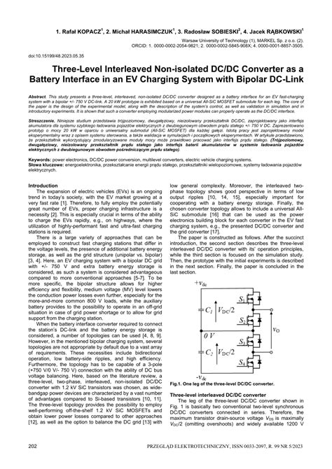 Pdf Three Level Interleaved Non Isolated Dcdc Converter As A Battery