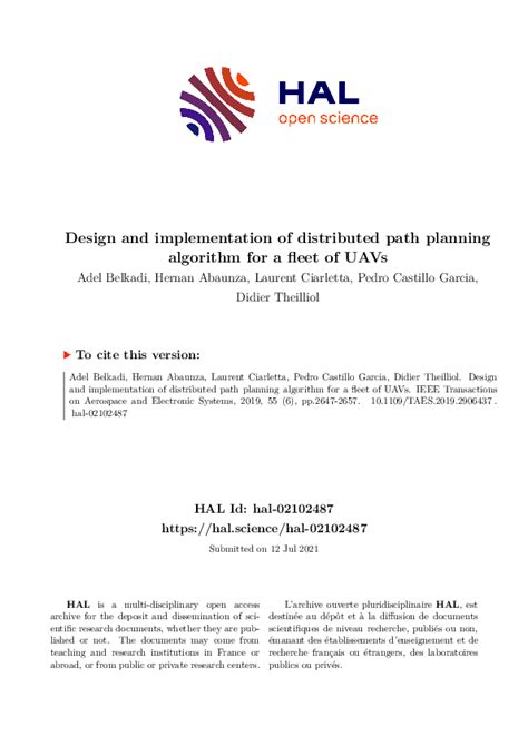 Pdf Design And Implementation Of Distributed Path Planning Algorithm