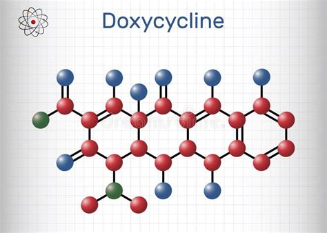 Doxycycline Molecule It Is Broad Spectrum Tetracycline Antibiotic Used To Treat A Wide Variety