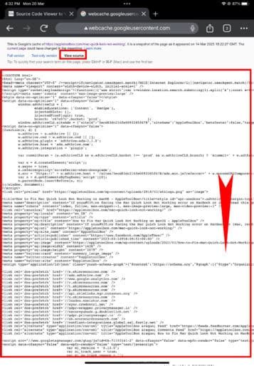 How To View Web Page Source On Iphoneipad 7 Methods Appletoolbox