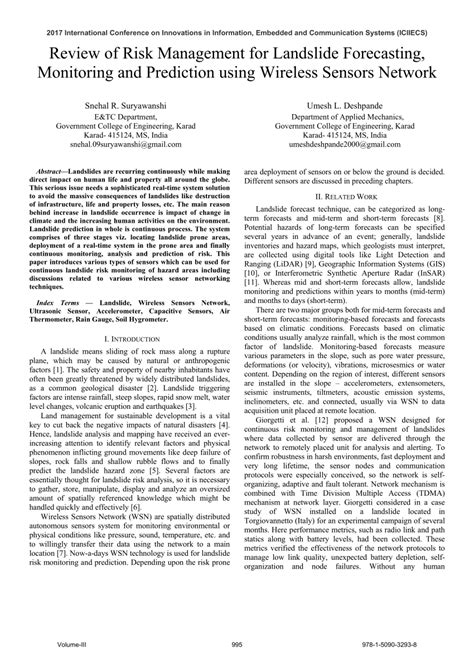 PDF Review Of Risk Management For Landslide Forecasting Monitoring And Prediction Using