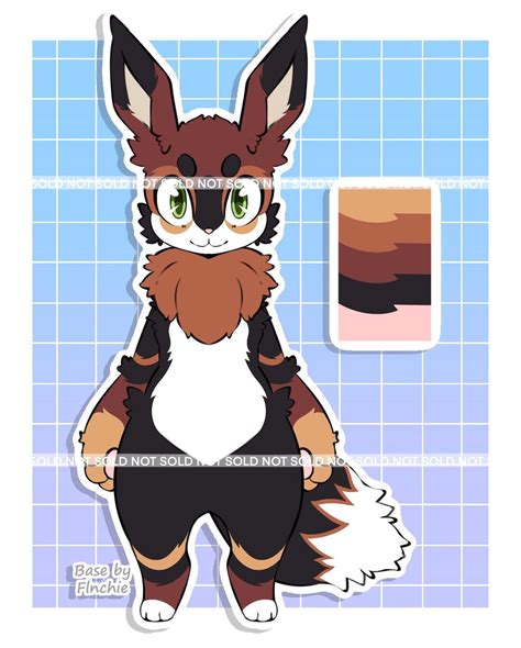 Eevee Fursona Adoptable Chibi Oc Reference Etsy