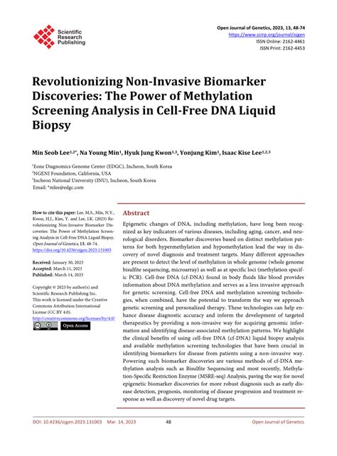 Pdf Revolutionizing Non Invasive Biomarker Discoveries The Power Of