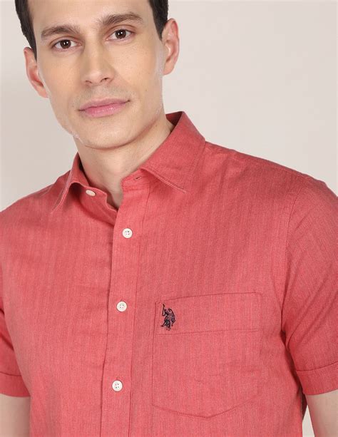Buy Us Polo Assn Short Sleeve Heathered Casual Shirt