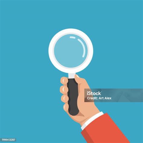 돋보기를 들고 손 감사 분석 검사 개념 플랫 만화 스타일입니다 벡터 그림입니다 개념에 대한 스톡 벡터 아트 및 기타 이미지 개념 검사 보기 검색 Istock