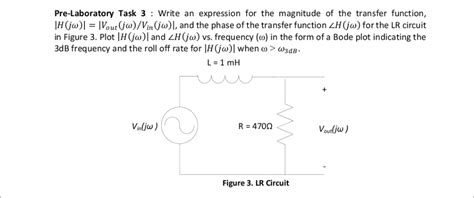 Solved Pre Laboratory Task 3 Write An Expression For The