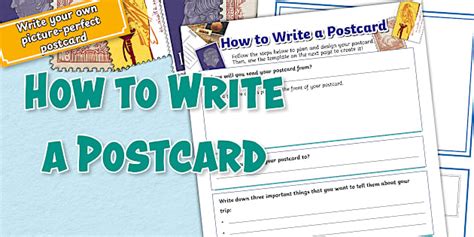 How To Write A Postcard Writing Template Caps Aligned