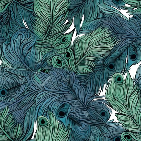 Premium Ai Image Peacock Feathers Pattern