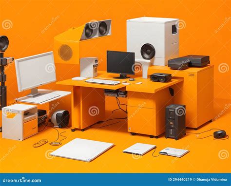 Illustration Isometry Office And Workplace Carriers Stock Illustration Illustration Of