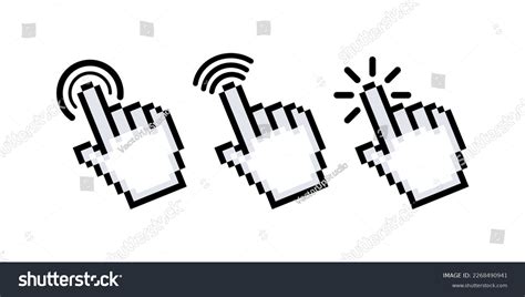 Computer Mouse Click Cursor Click Arrow Stock Vector Royalty Free
