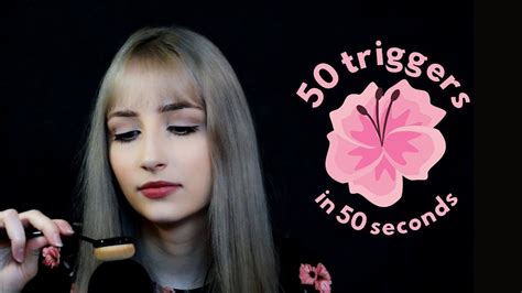 [asmr] 50 triggers in 50 seconds shorts asmr trigger shorts