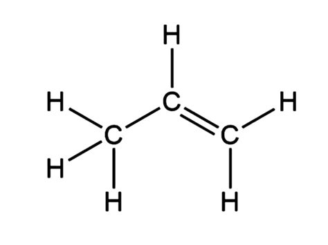 Solved Draw A Line Bond Structure For Propene Ch3ch Ch2 Indicate The Hybridization Of The