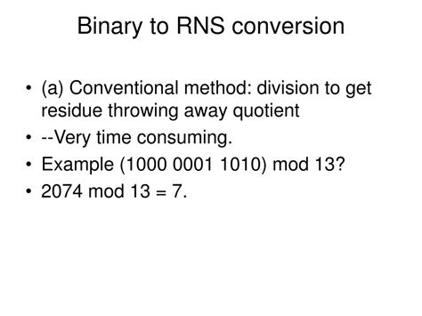 Ppt Residue Number Systems Powerpoint Presentation Free Download