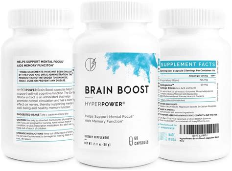 Hyperpower Brain Boost Natural Brain And Memory Enhancer 60 Capsules