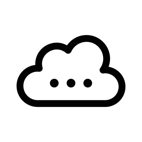 Three Dots On Cloud Showing Concept Icon Of Cloud Menu Vector Art At Vecteezy
