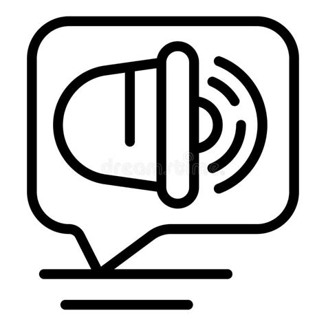 Air Raid Alert Icon Outline Vector Alarm Siren Stock Vector