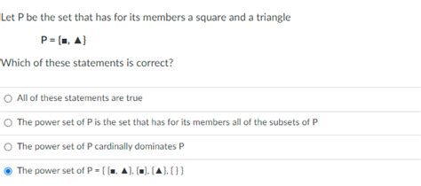 Solved Let P Be The Set That Has For Its Members A Square Chegg Com
