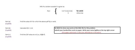 Solved Pdf Of A Random Variable X Is Given As Find The Value Chegg
