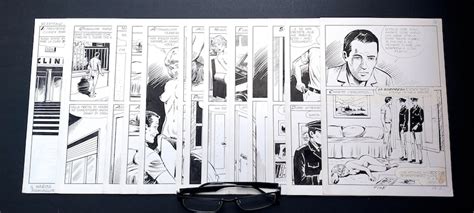 Erotic Comic Art 16 Pages 1980s Italian Complete Story Ink On Card
